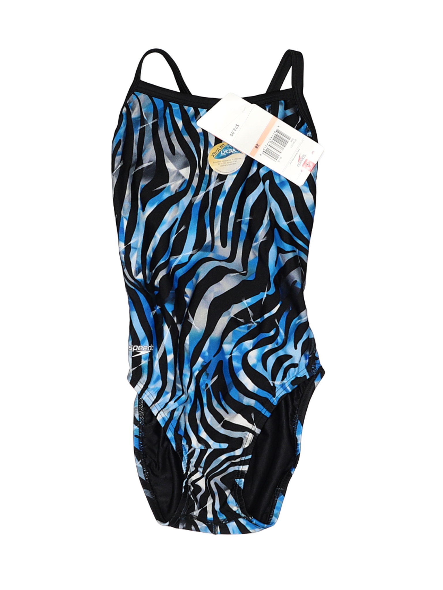 Speedo Animal Print Blue One Piece Swimsuit Size 12 - 56% off | thredUP