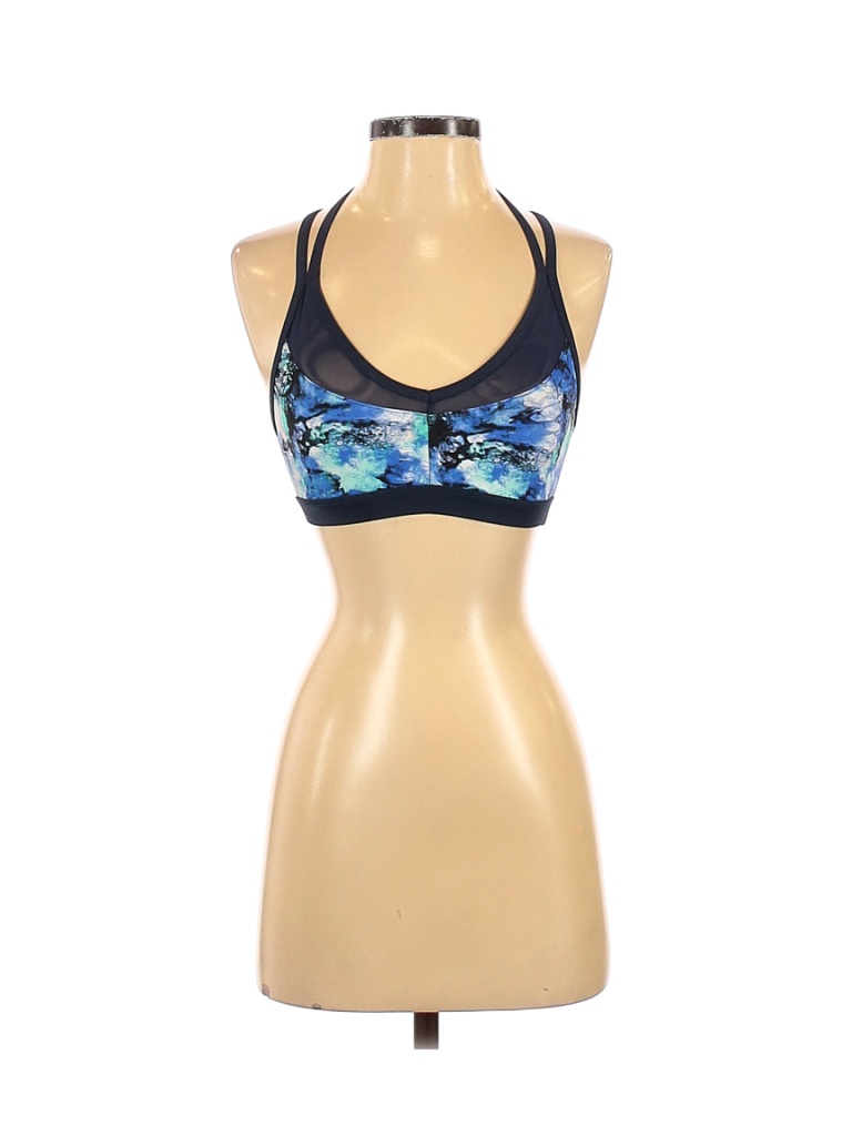 Balance Collection Color Block Floral Blue Sports Bra Size S - 75% off ...