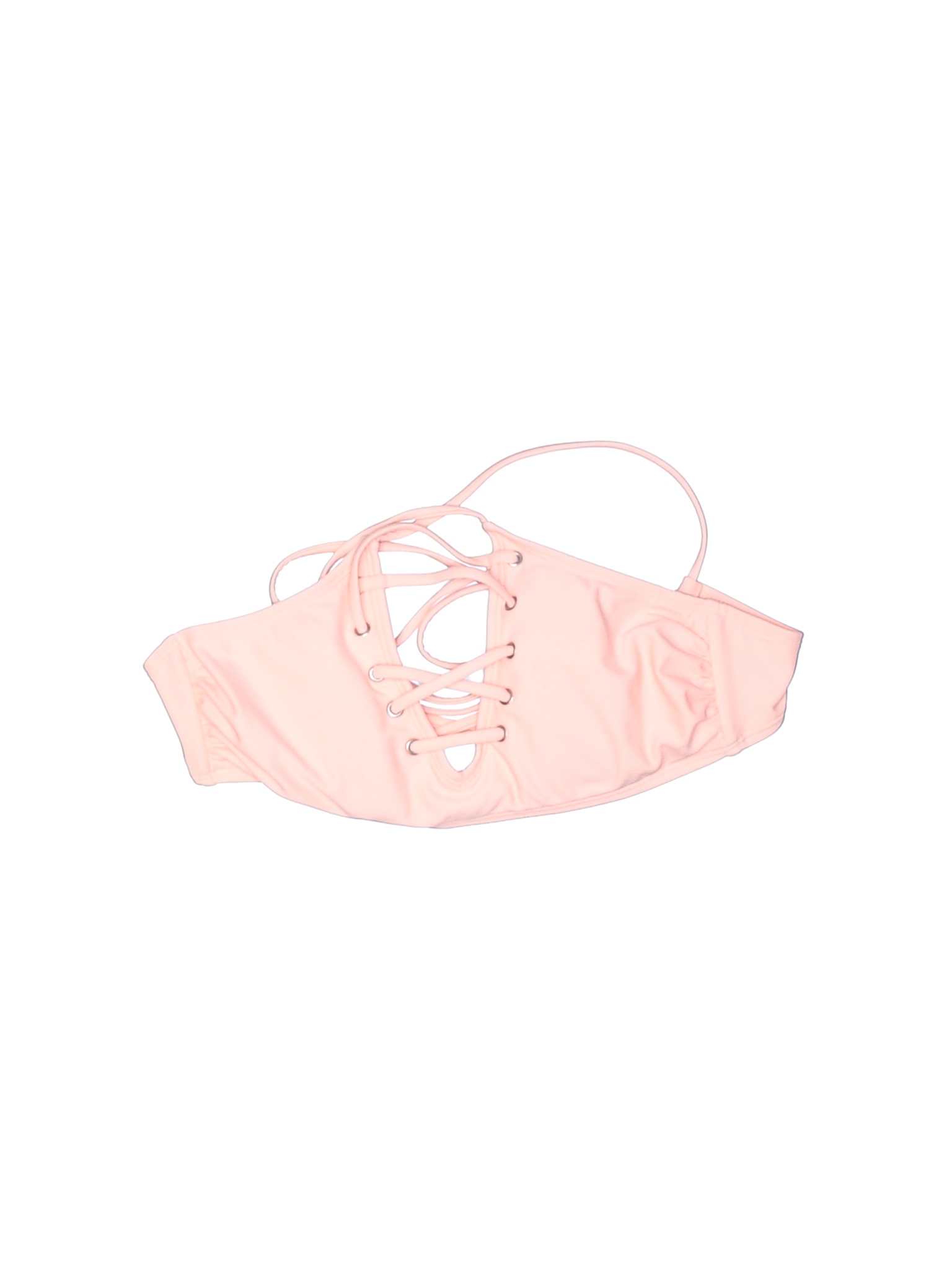 Xhilaration 100 Recycled Plastic Solid Pink Swimsuit Top Size M 41