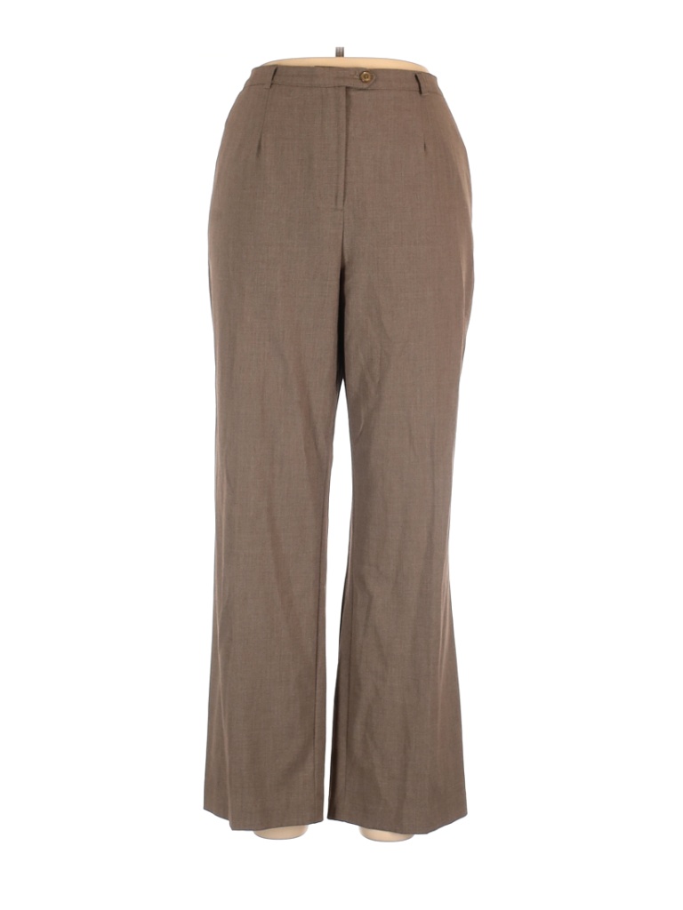 Koret Solid Brown Tan Dress Pants Size 16 (Petite) - 84% off | thredUP