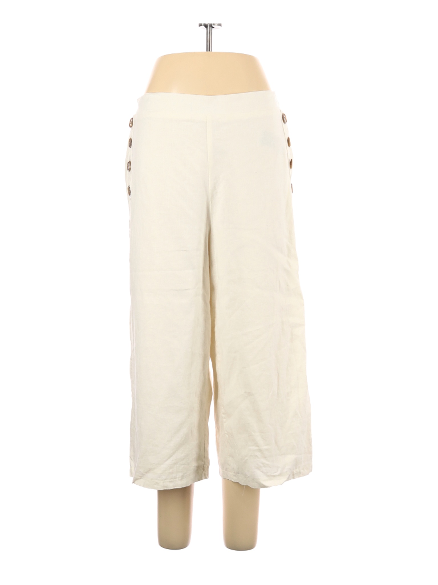 ECI Ivory Linen Pants Size L - 85% off | thredUP