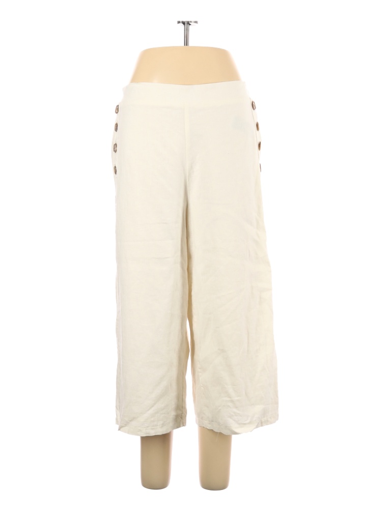 ECI Ivory Linen Pants Size L - 85% off | thredUP