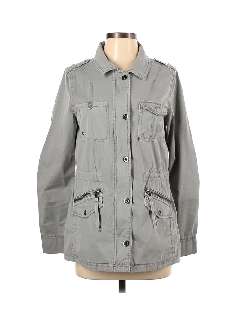 Fresh Produce Solid Gray Jacket Size S - 74% off | thredUP