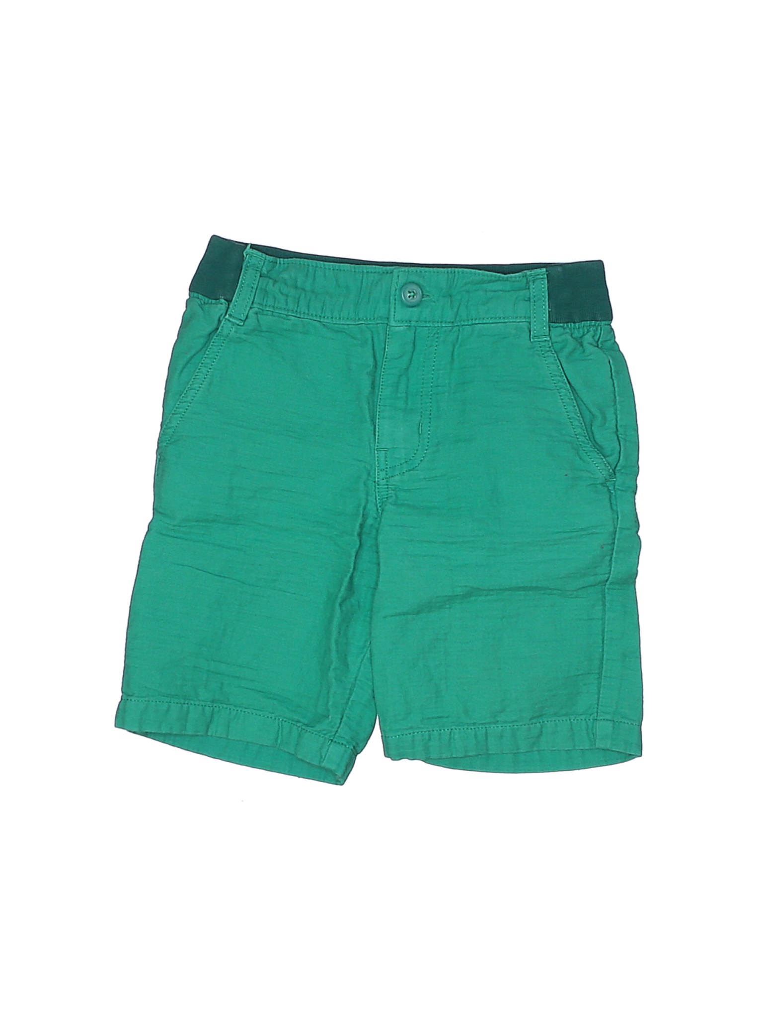 Tea 100% Cotton Solid Green Khaki Shorts Size 7 - 58% off | ThredUp