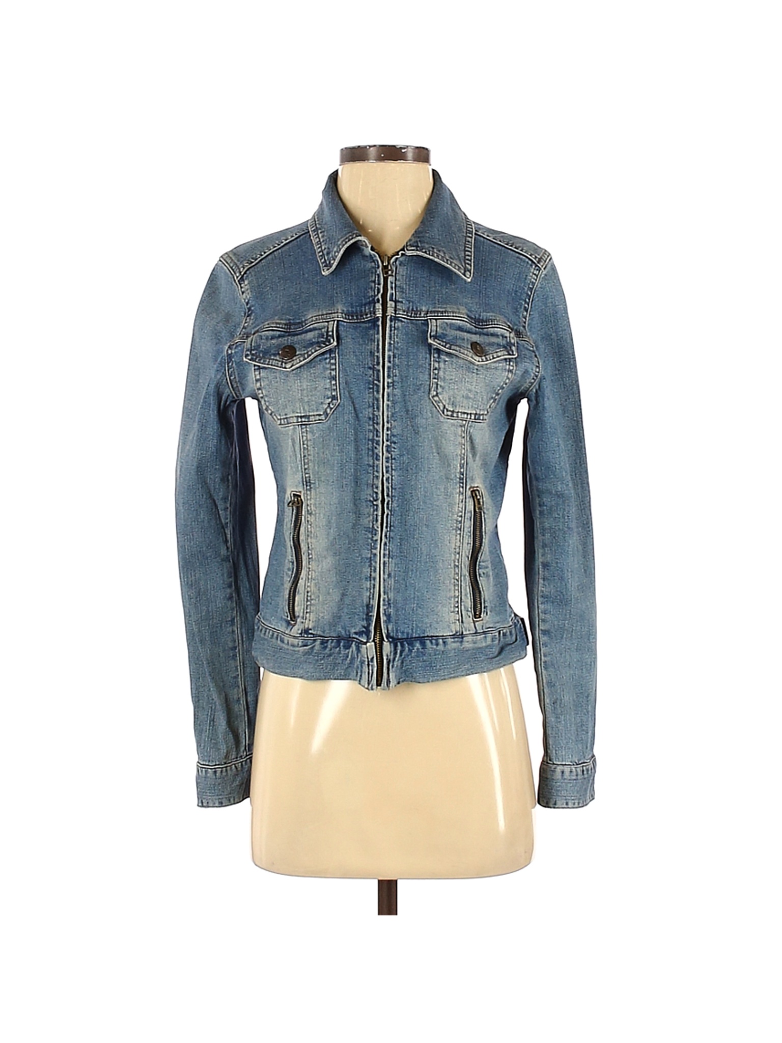 Sigrid Olsen Solid Blue Denim Jacket Size 6 - 78% off | ThredUp