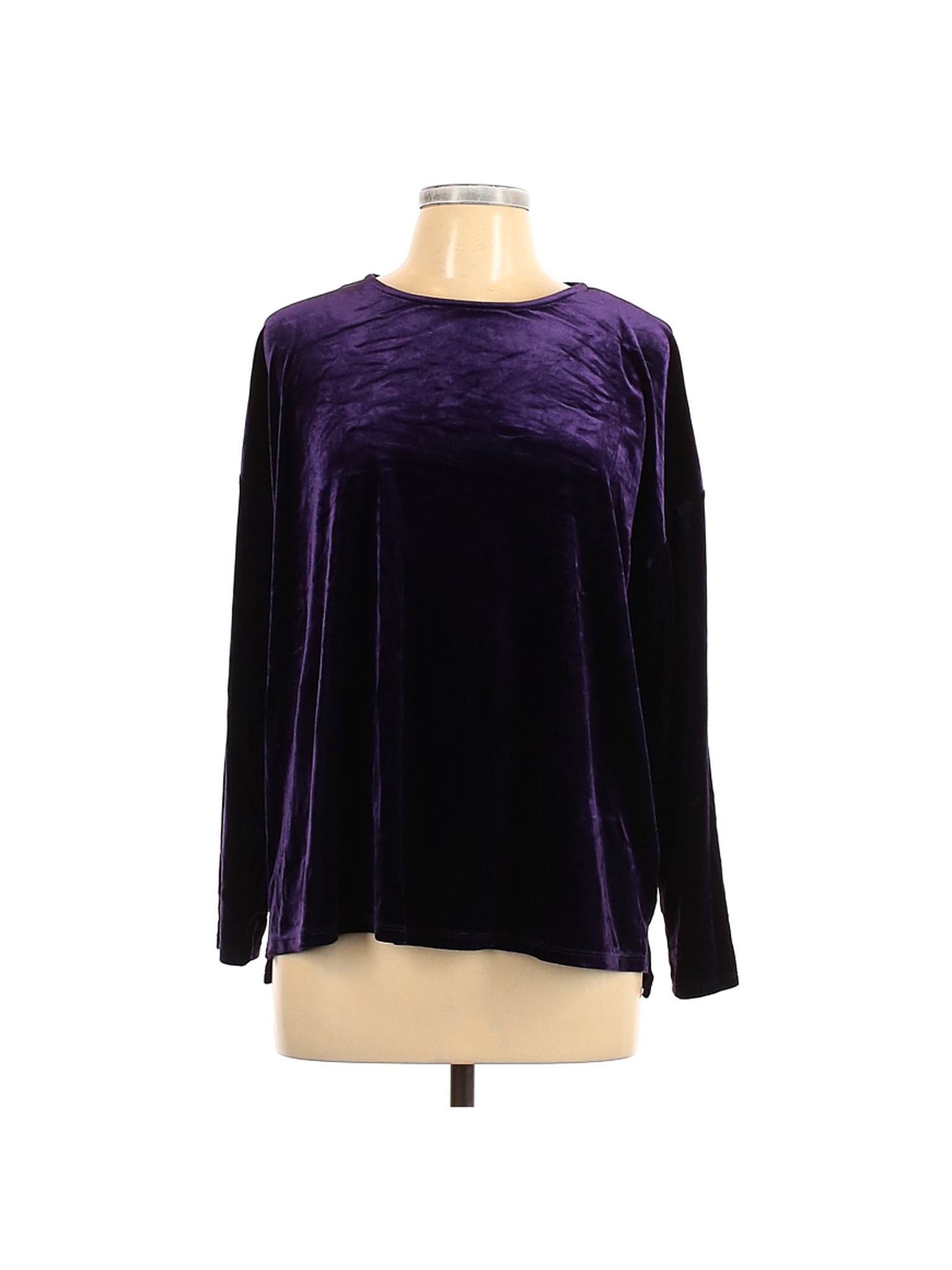 J Jill Solid Purple Long Sleeve Blouse Size L 81 Off Thredup
