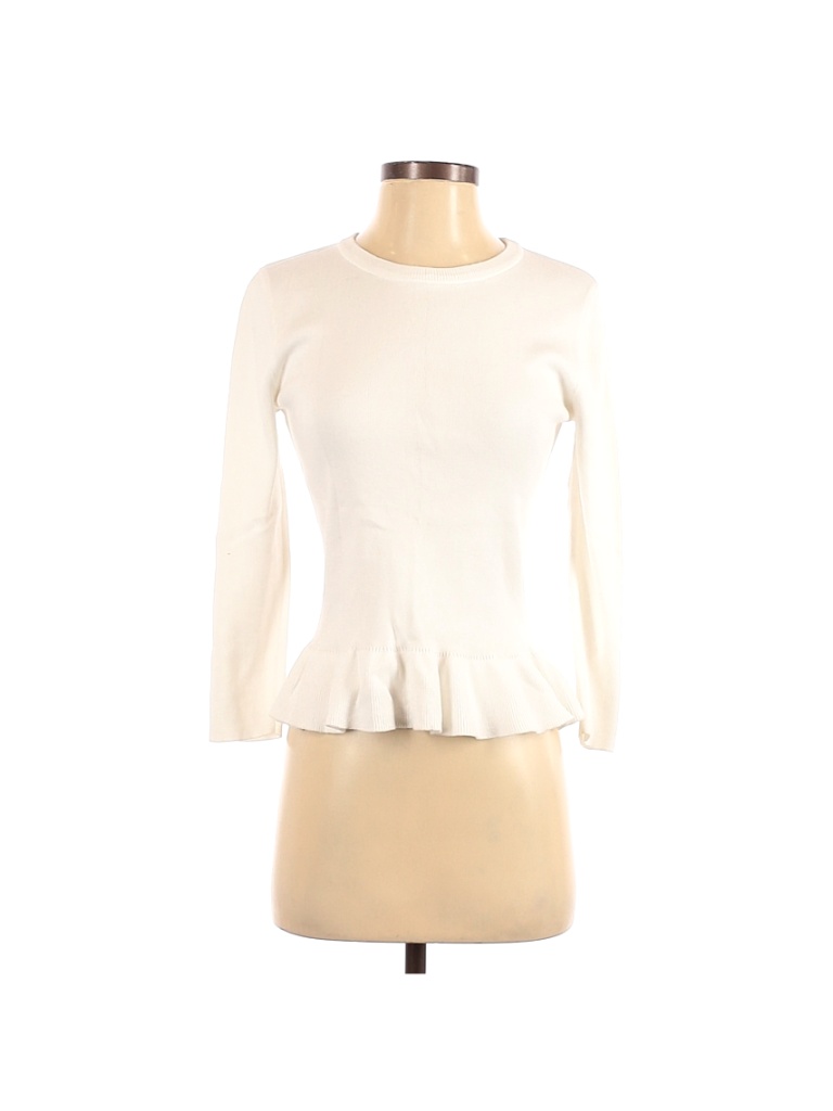 Express Solid Ivory White Pullover Sweater Size M - 62% off | thredUP