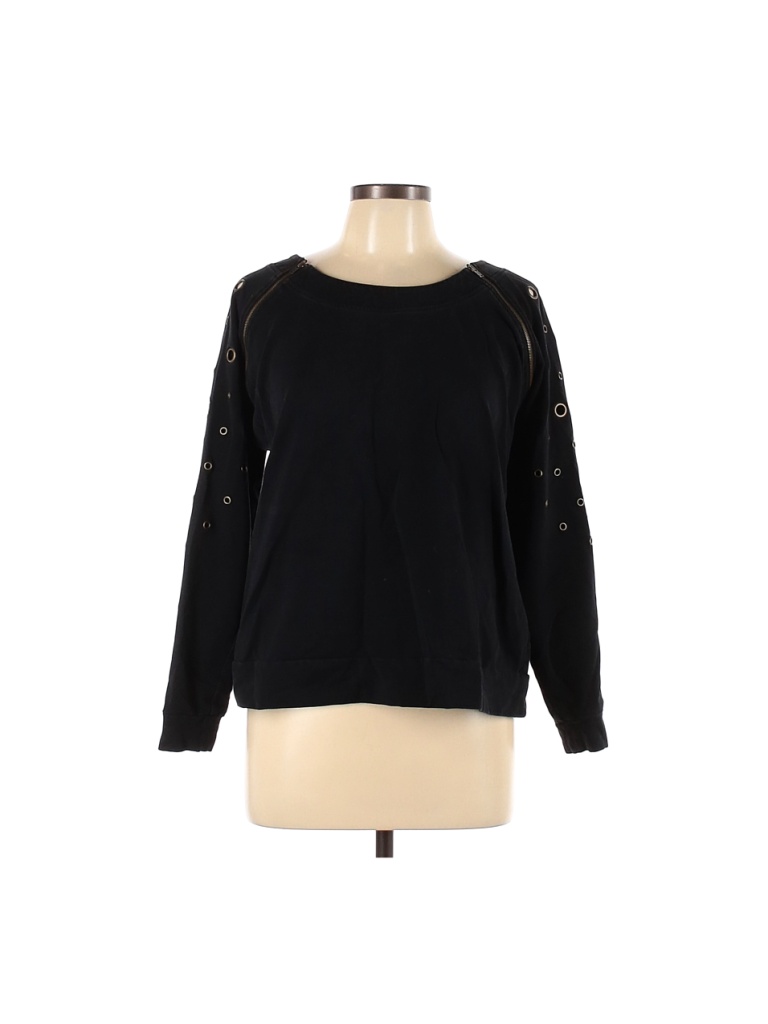 Peck And Peck Solid Black Long Sleeve Top Size L 79 Off Thredup