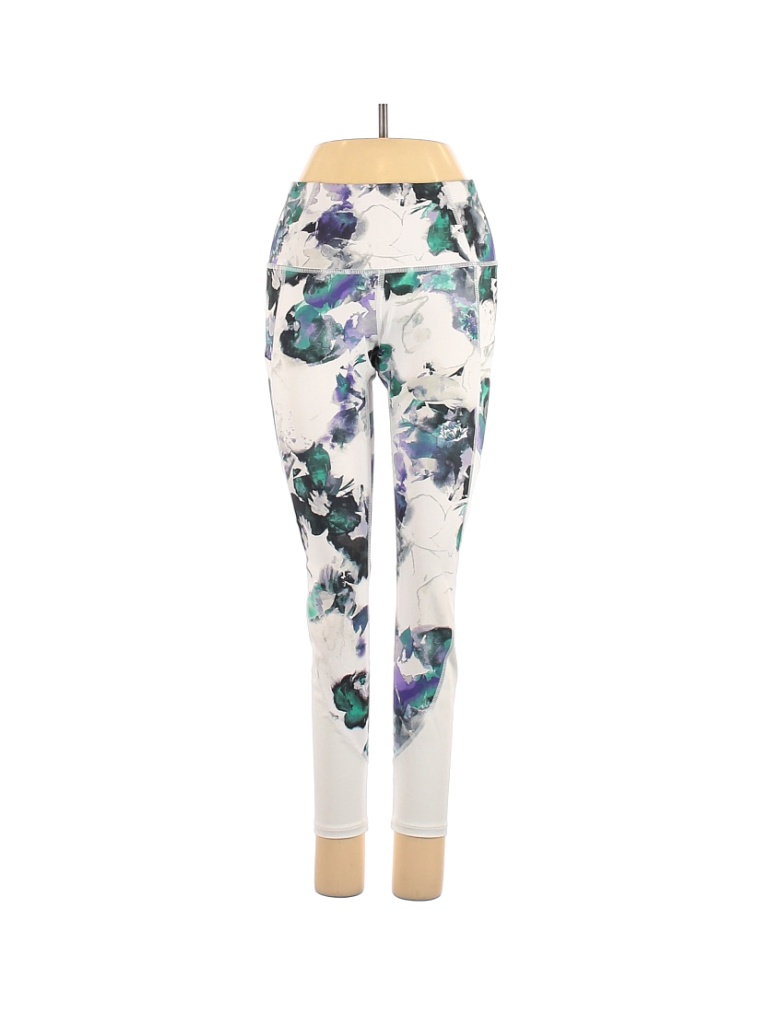 Apana Floral White Active Pants Size XS - 84% off | thredUP