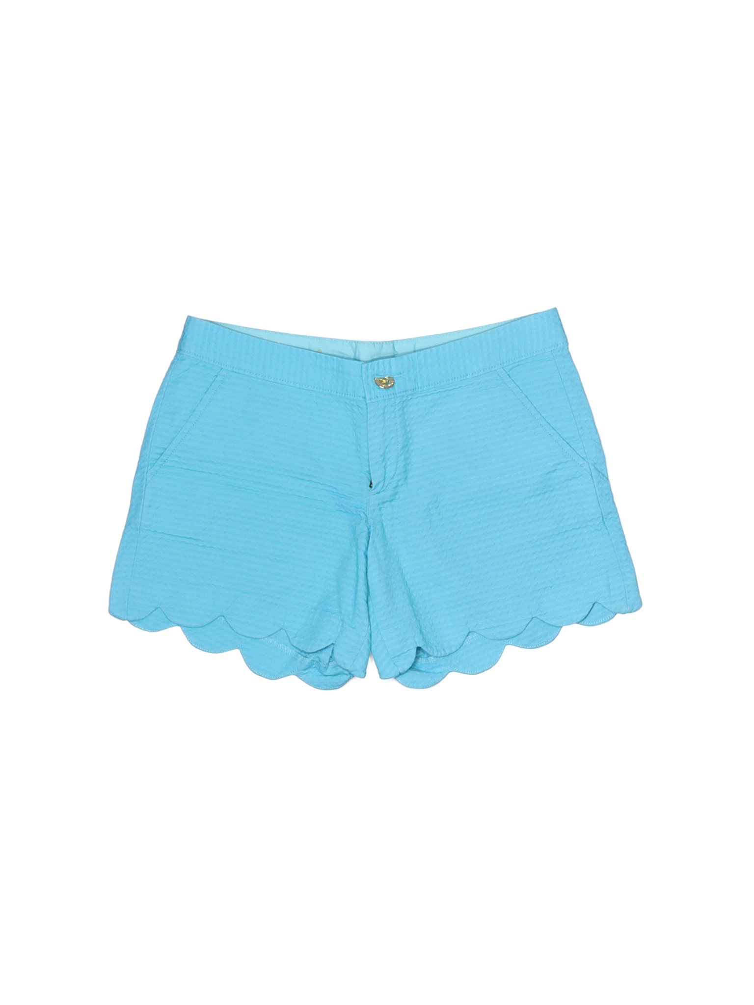 Lilly Pulitzer 100 Cotton Solid Blue Shorts Size 0 73 Off Thredup