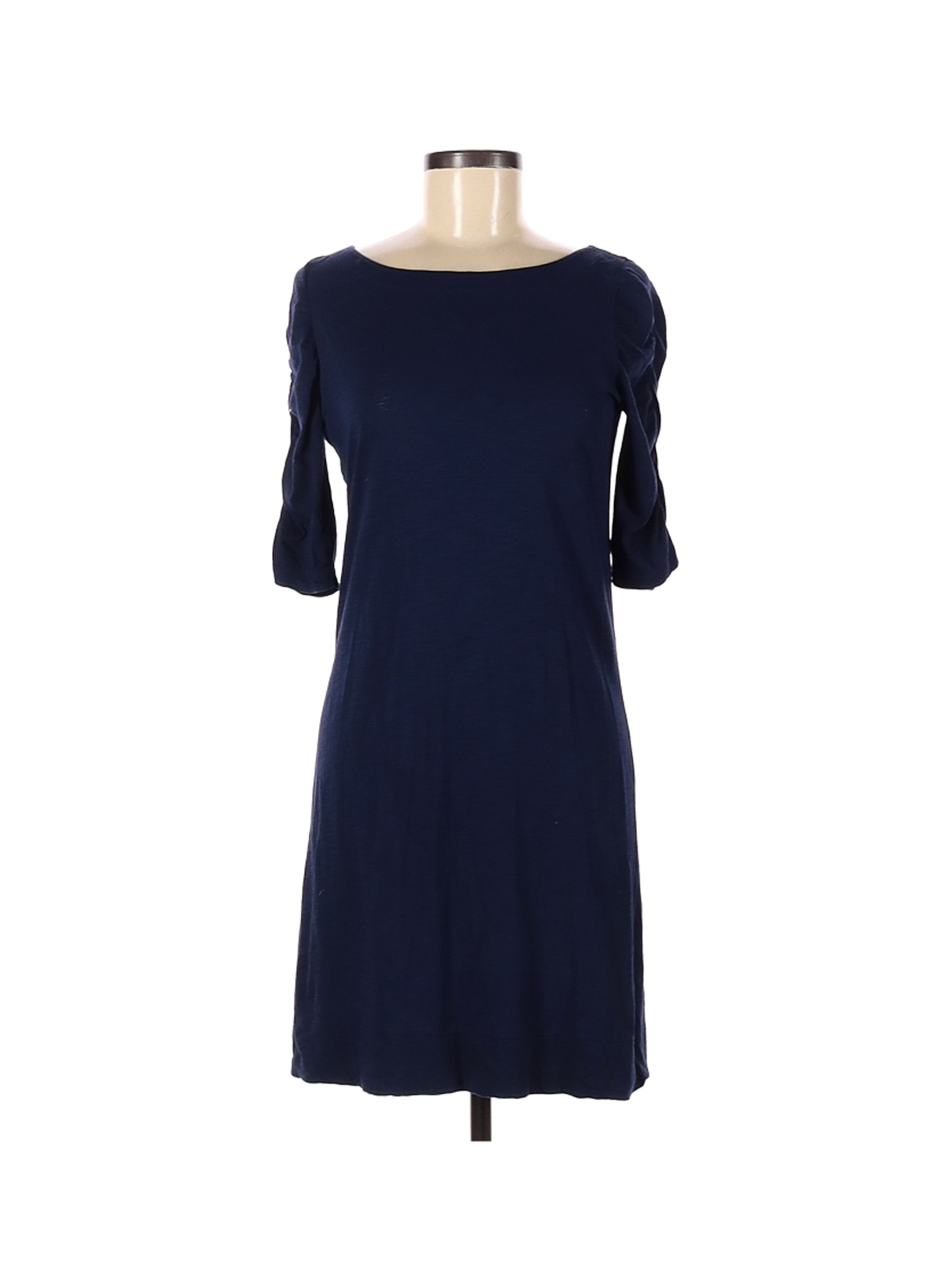 Lilly Pulitzer 100 Cotton Solid Navy Blue Casual Dress Size M 69