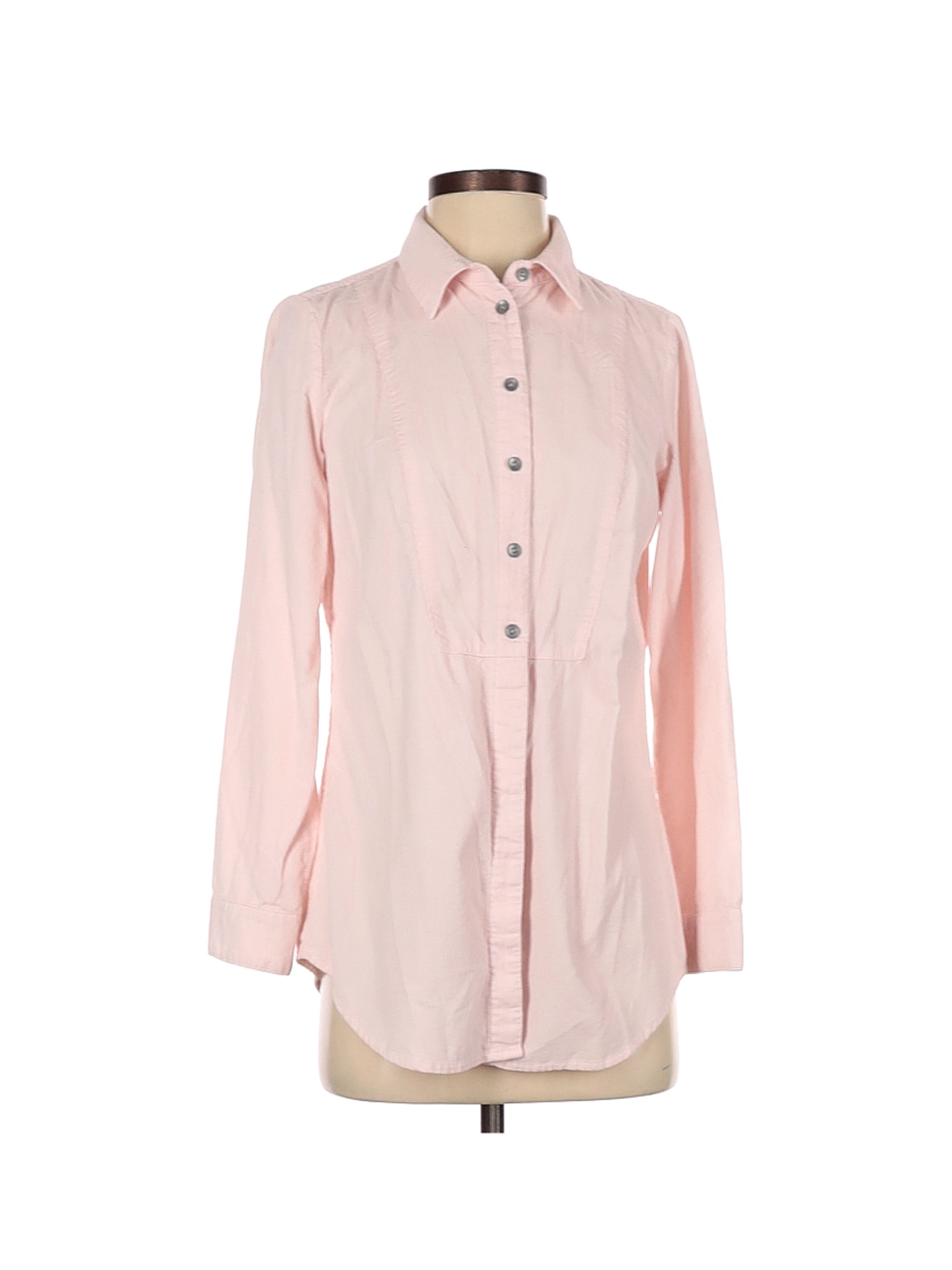 J.Jill 100% Cotton Solid Pink Long Sleeve Button-Down Shirt Size XS - 89% off | thredUP