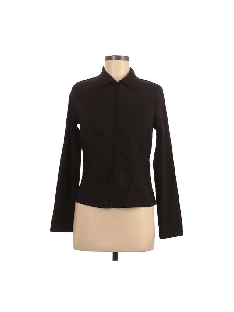 Fina Fina Solid Black Jacket Size M - 76% off | thredUP