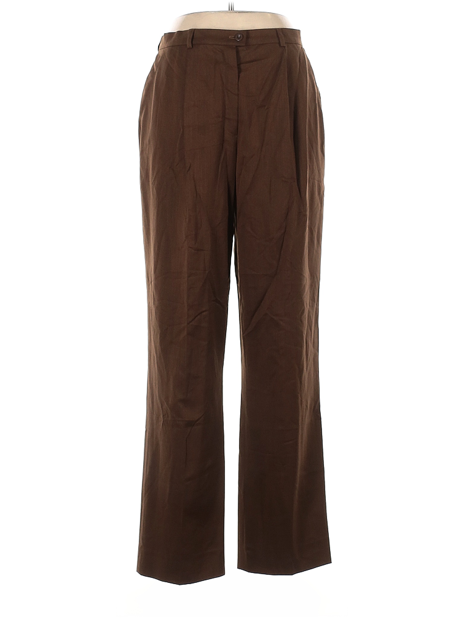 Escada Solid Brown Wool Pants Size 42 (EU) - 92% off | thredUP
