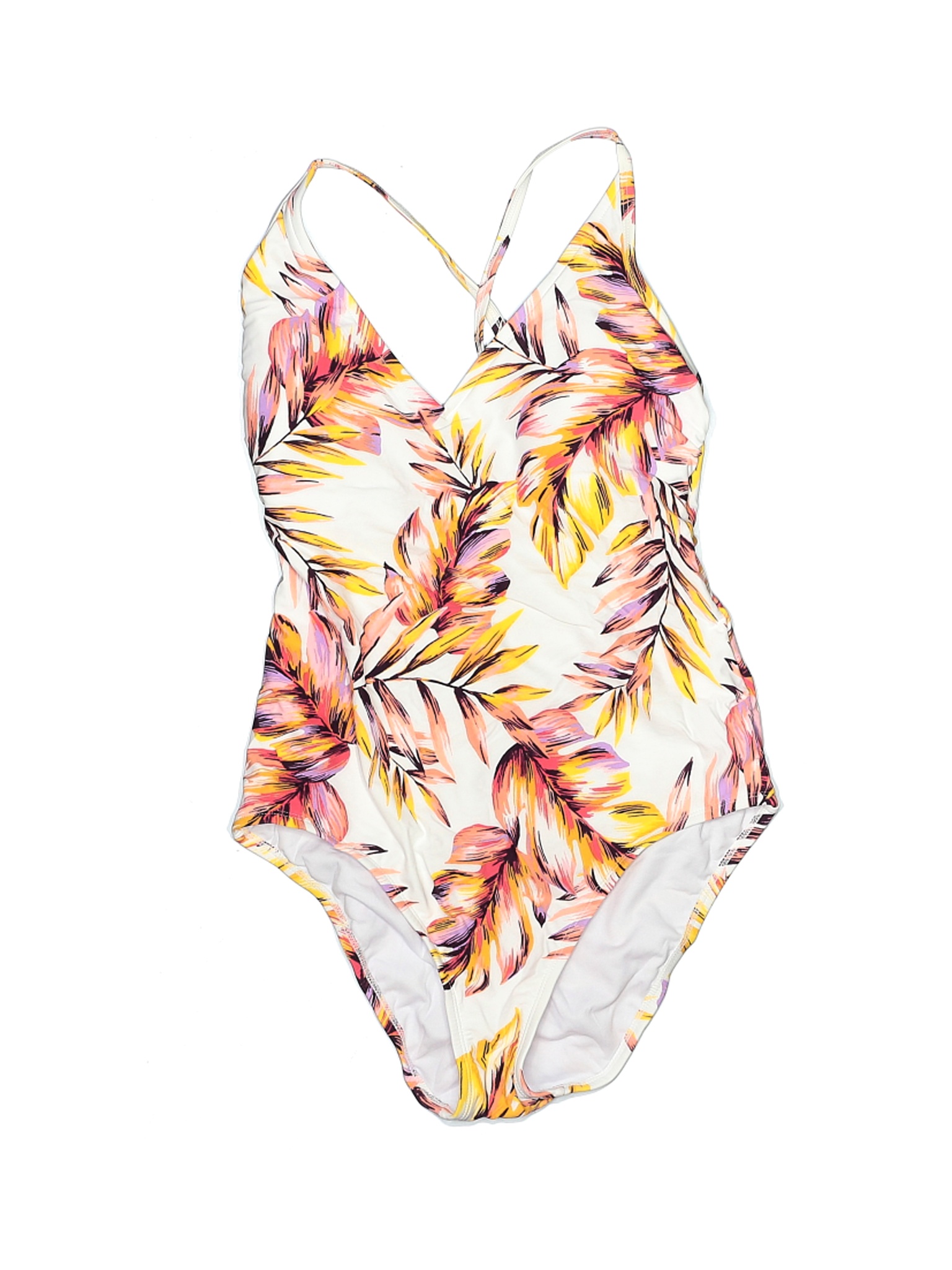 Kona Sol Tropical Multi Color White One Piece Swimsuit Size L - 36% off ...