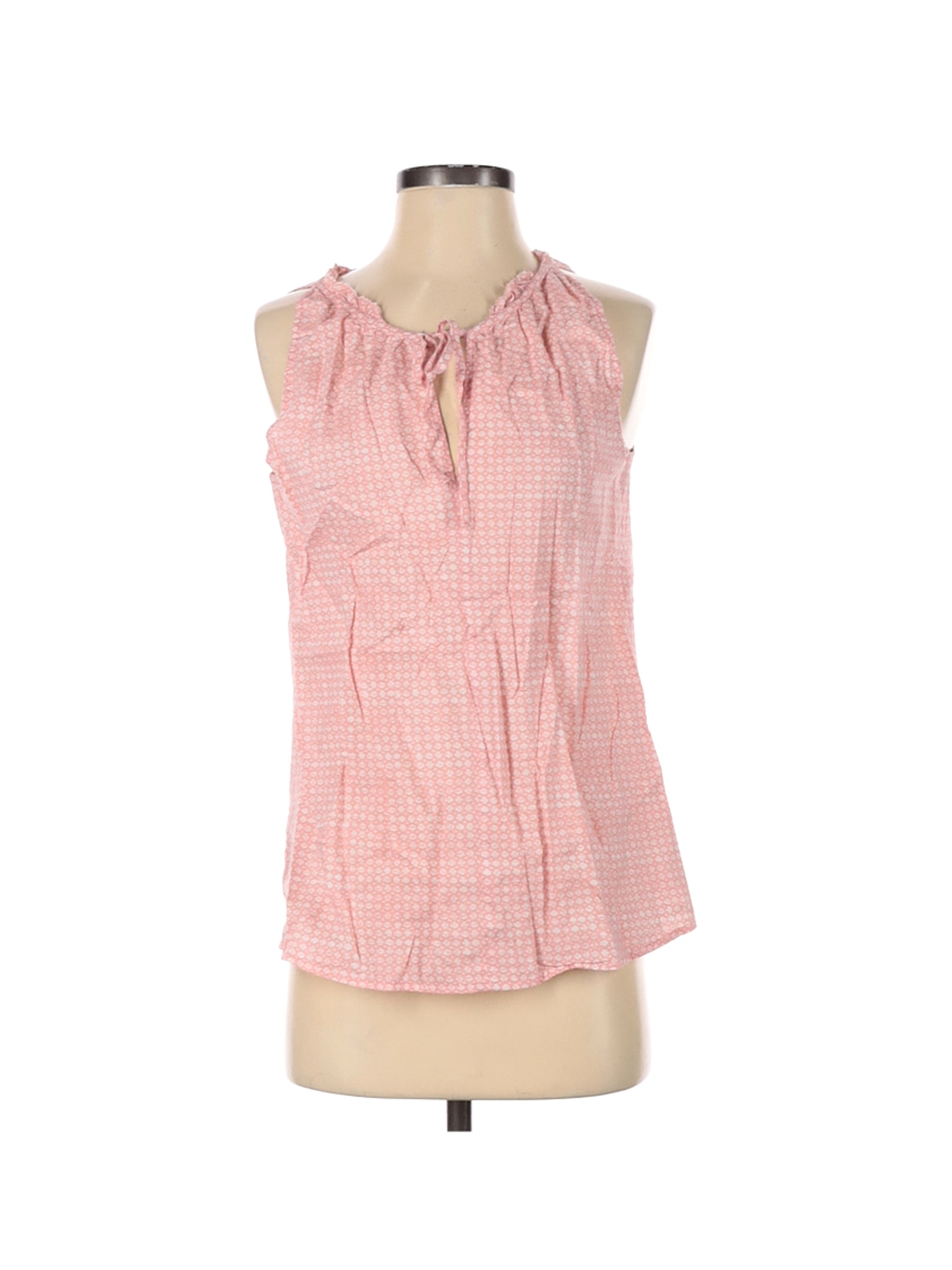 Ann Taylor Loft 100 Cotton Pink Sleeveless Blouse Size S 89 Off