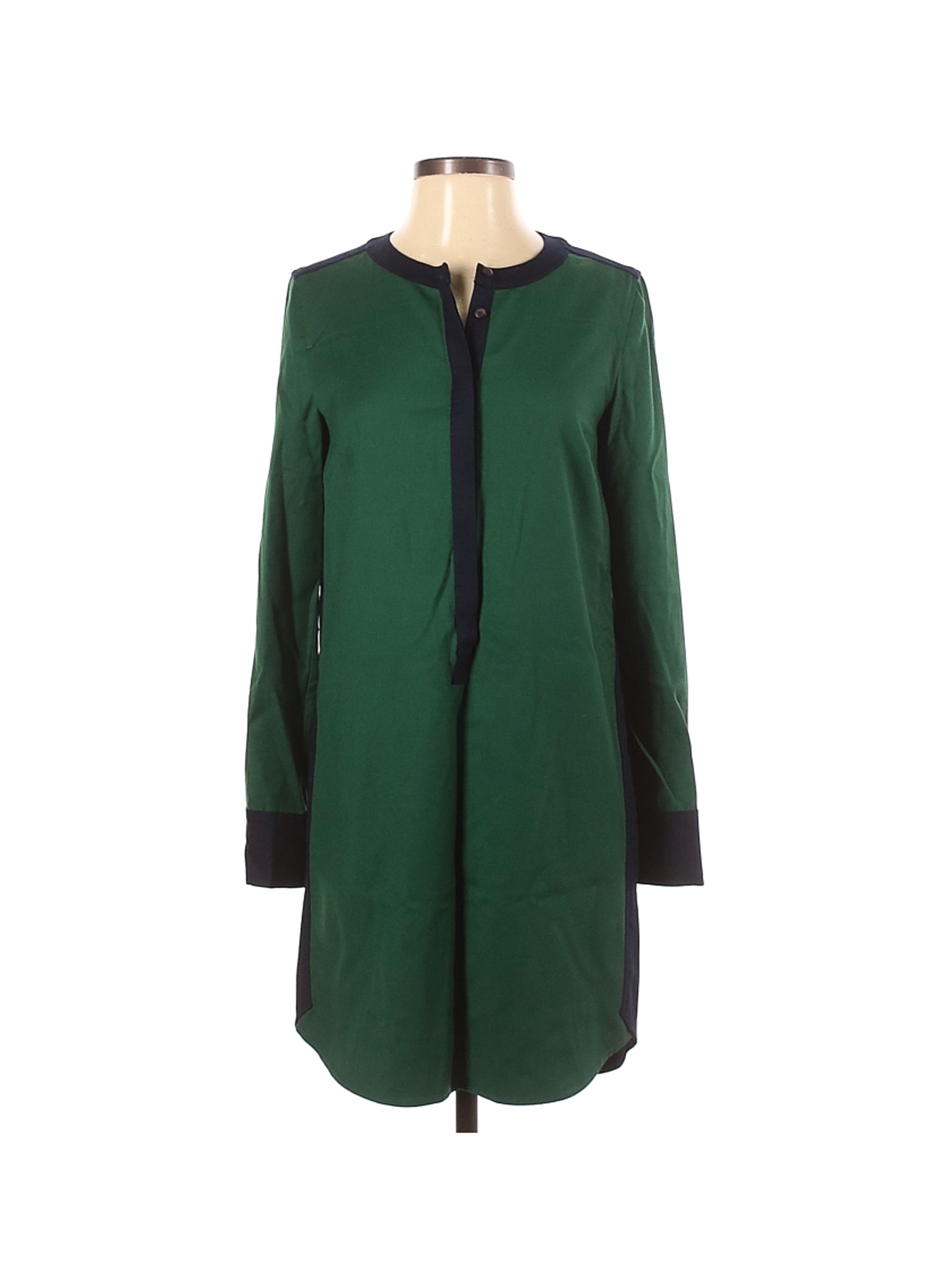 J Crew Collection Solid Green Casual Dress Size 0 79 Off Thredup