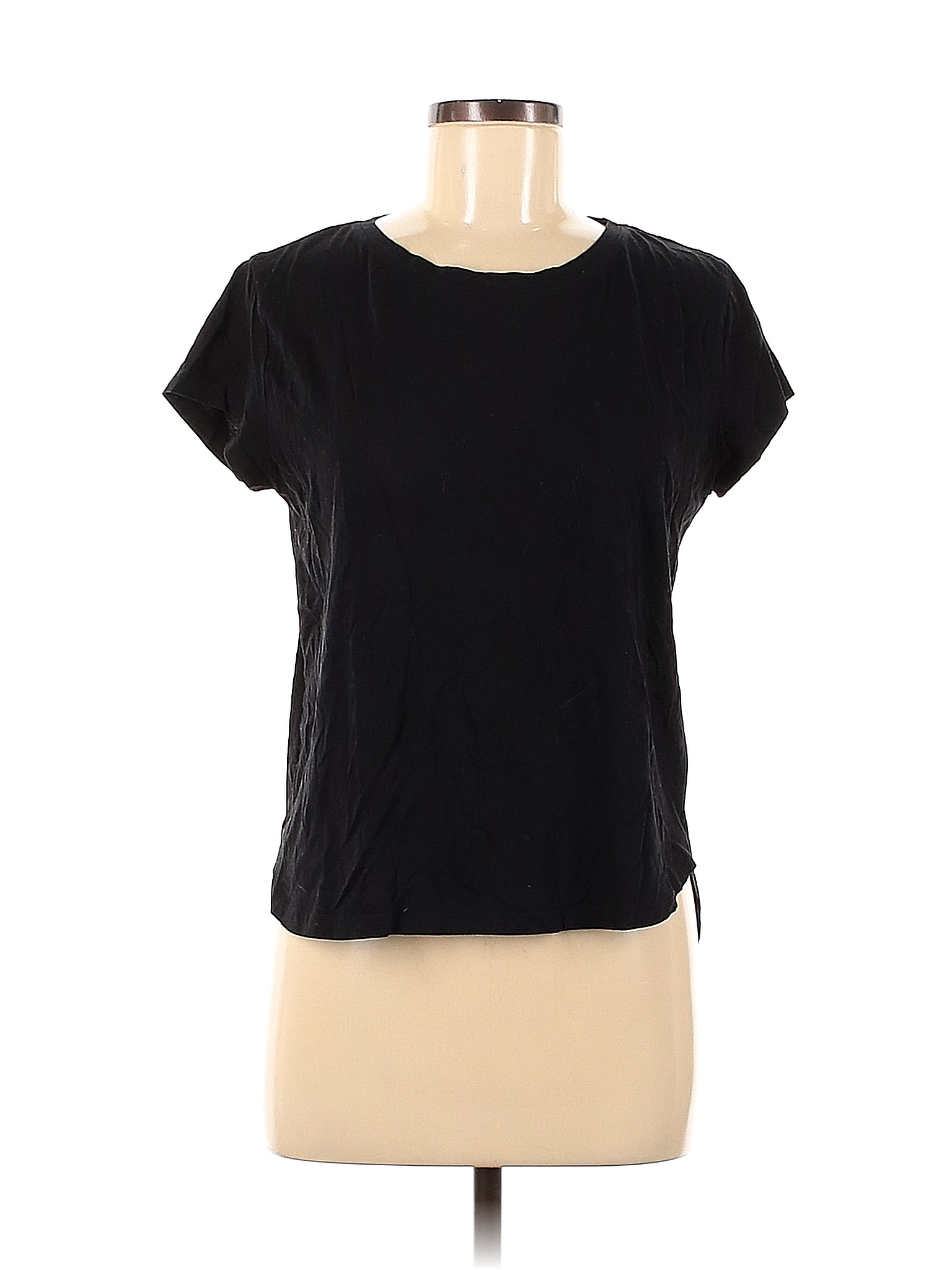 H&M 100% Cotton Solid Black Short Sleeve T-Shirt Size M - 50% off | thredUP
