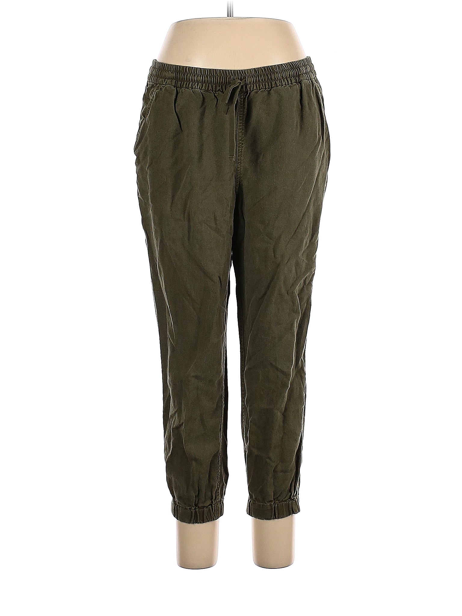 Point Sur Solid Green Linen Pants Size 12 - 85% off | thredUP