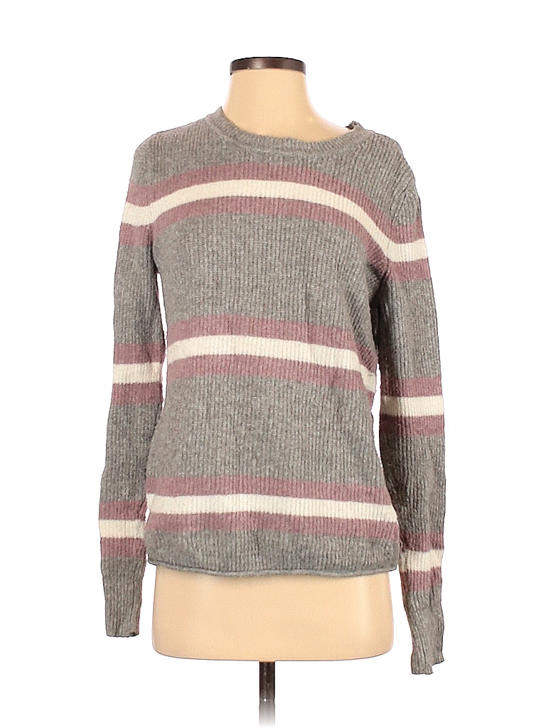 Pink Republic Stripes Gray Pullover Sweater Size S - 85% off | ThredUp