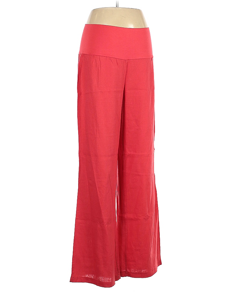 Love Tree Solid Red Linen Pants Size L - 62% off | thredUP