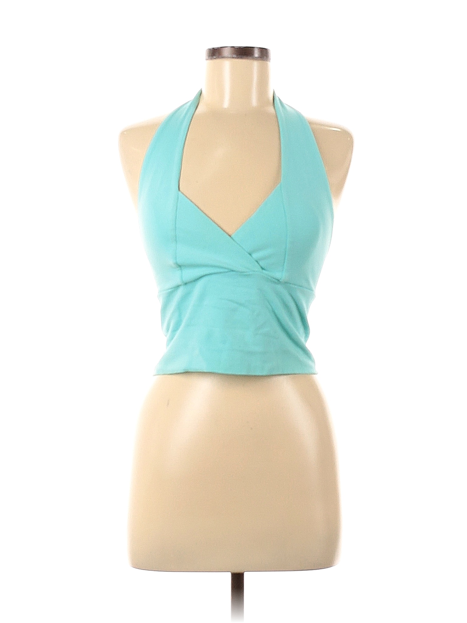 Shape FX Solid Blue Halter Top Size M - 76% off | thredUP