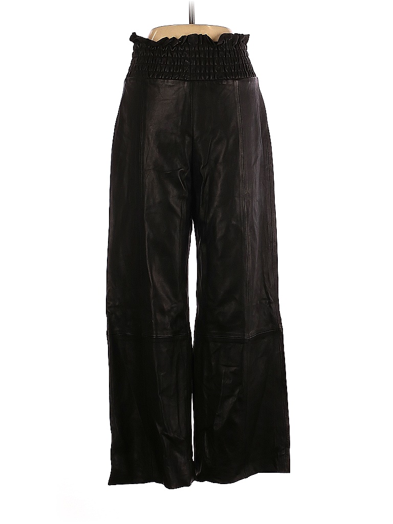 Veda 100% Leather Solid Black Leather Pants Size P - 83% off | thredUP