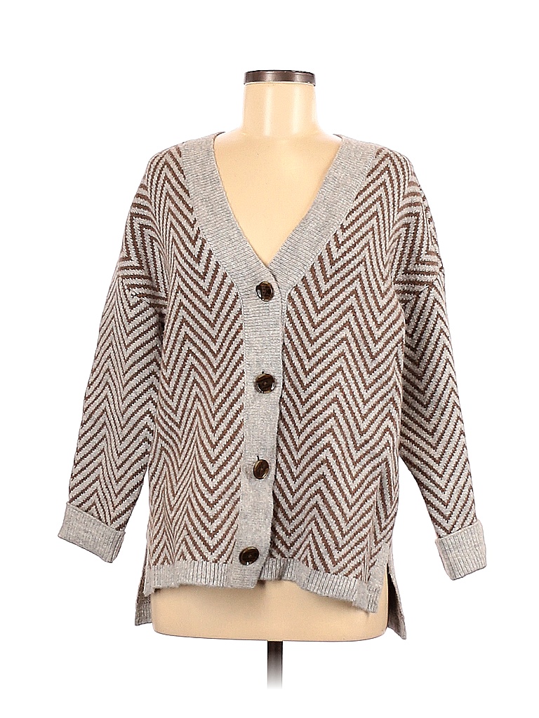 Ann Taylor Chevron-herringbone Color Block Gray Cardigan Size M - 71% ...