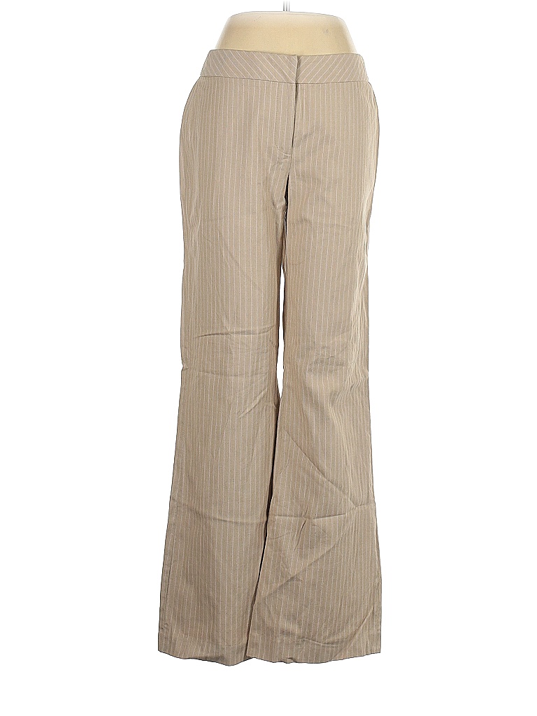 Apostrophe 100% Cotton Stripes Tan Dress Pants Size 4 - 70% off | thredUP