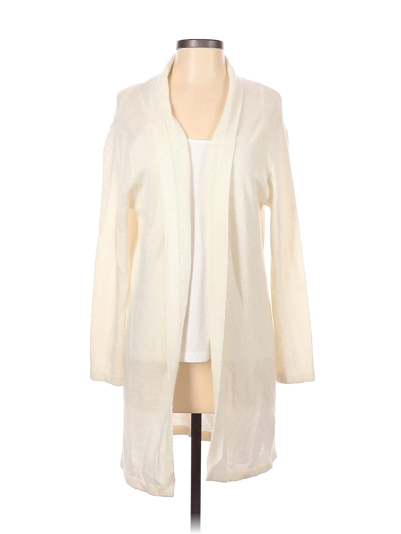 Assorted Brands Solid Ivory Cardigan Size S - 76% off | thredUP