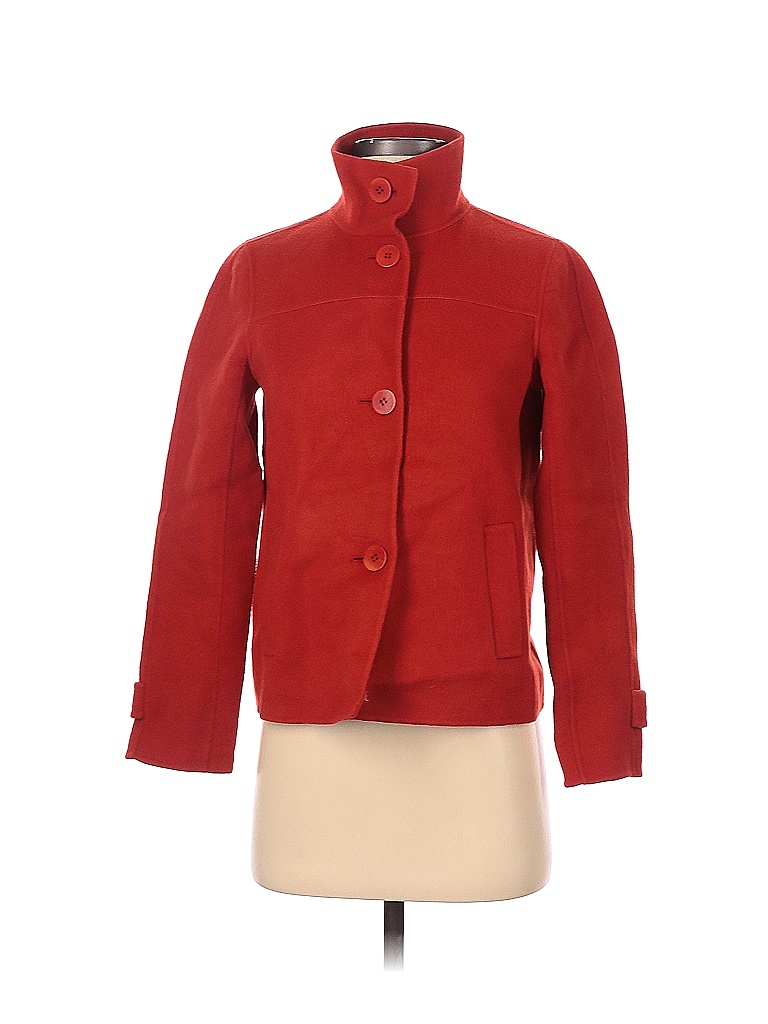 Talbots Solid Red Orange Jacket Size 2 (Petite) - 95% off | thredUP