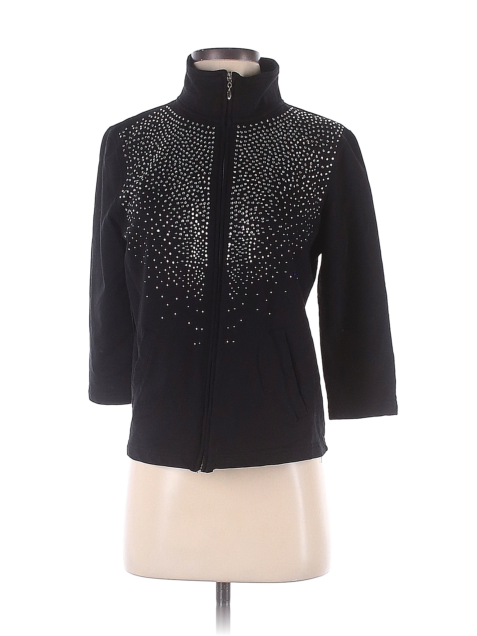 Onque Casuals 100% Cotton Solid Black Jacket Size S - 84% off | thredUP