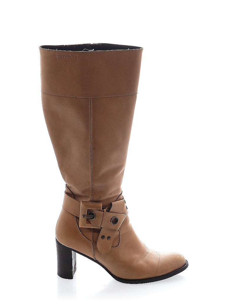 Comma, Solid Brown Tan Boots Size 38 (EU) - 48% off | thredUP