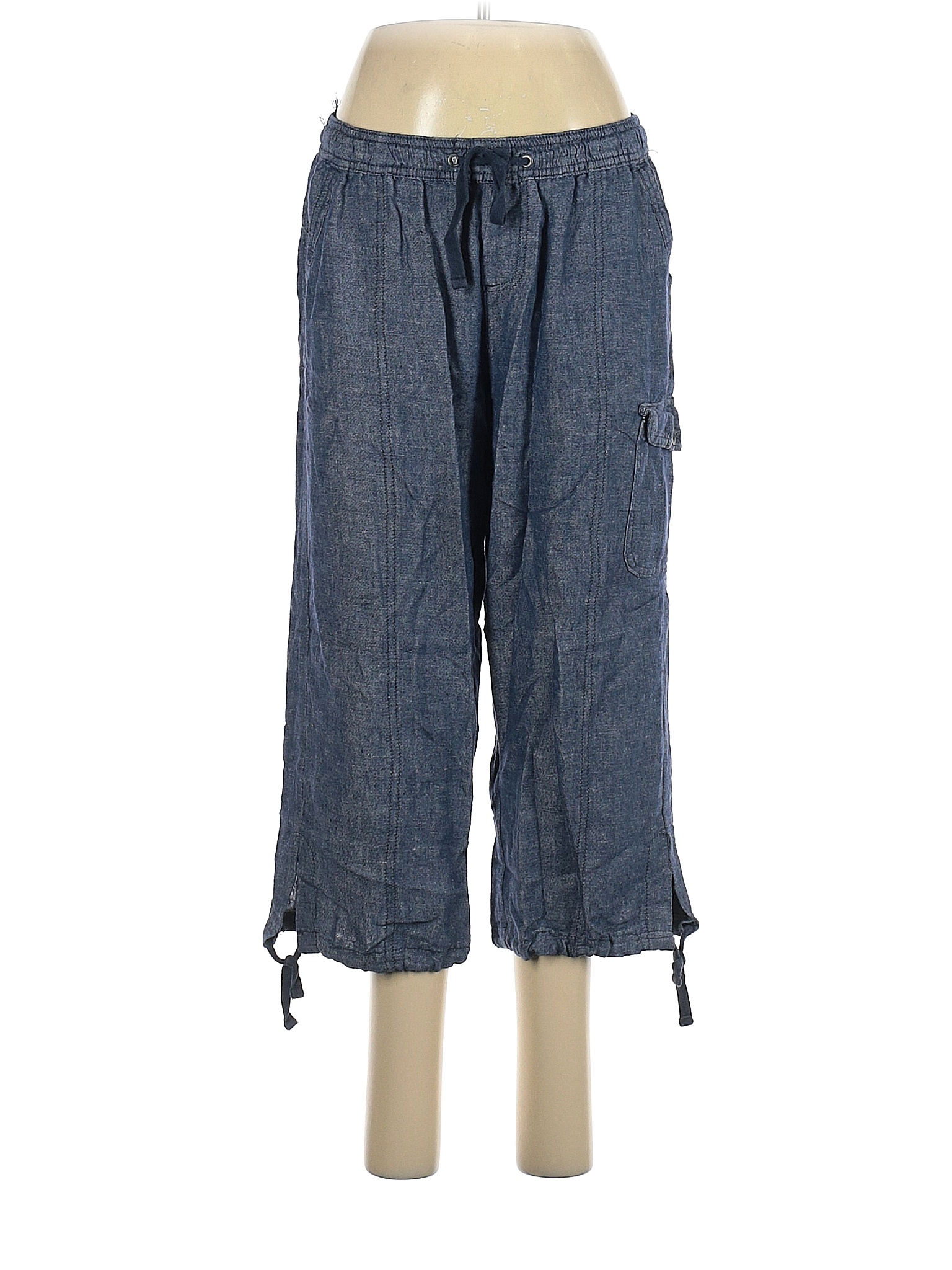 DASH Solid Blue Linen Pants Size M - 81% off | ThredUp