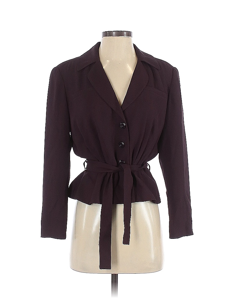 Kenar Solid Maroon Brown Blazer Size 4 - 93% off | thredUP