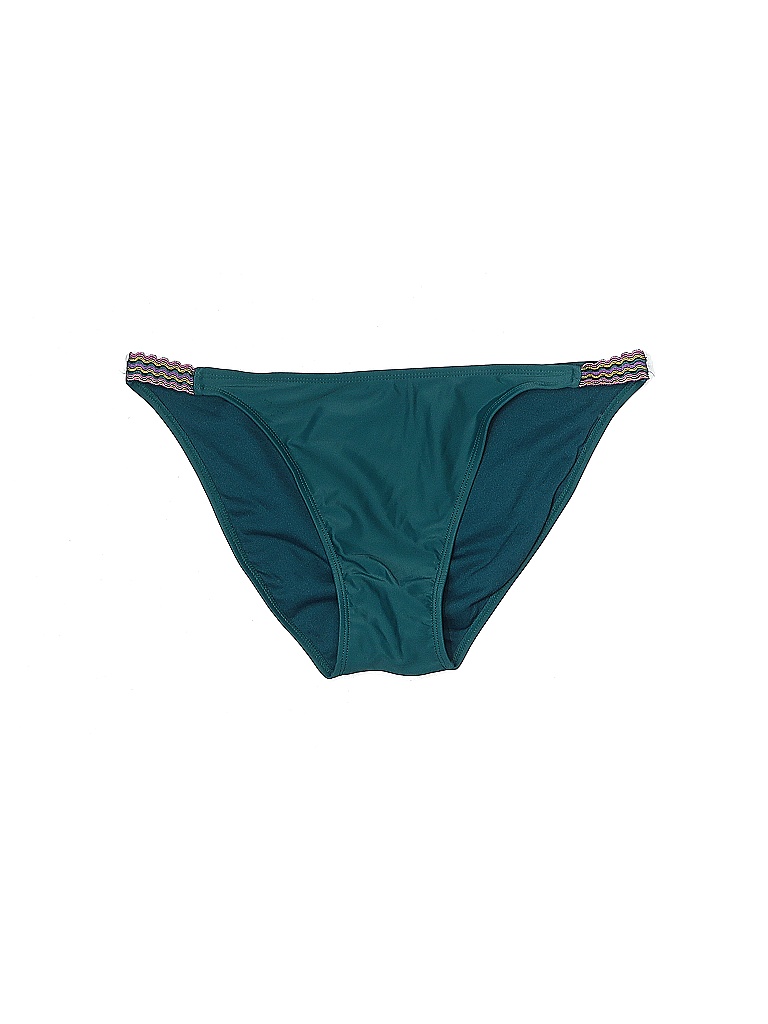 Xhilaration 100 Recycled Plastic Solid Colored Teal Swimsuit Bottoms