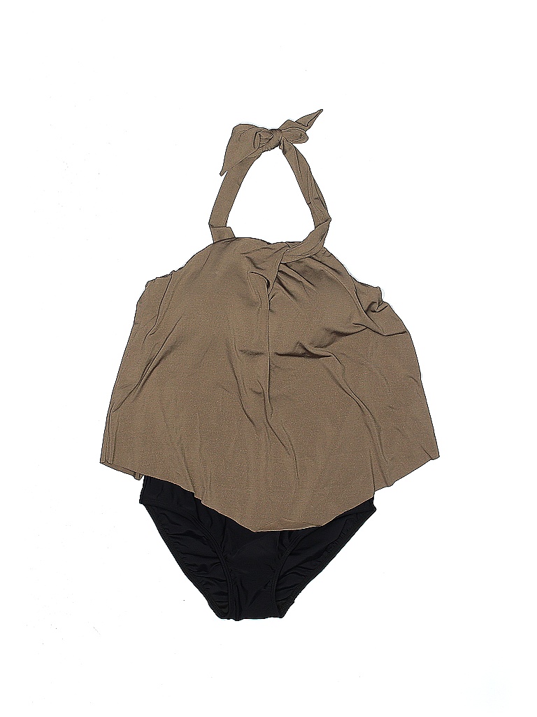 Venus Solid Green Brown One Piece Swimsuit Size 4 - 63% off | thredUP