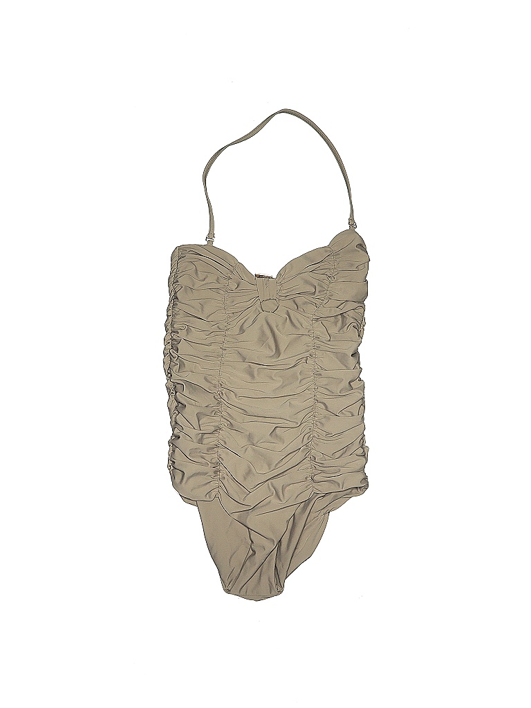 Tori Praver Solid Tan One Piece Swimsuit Size M - 79% off | thredUP