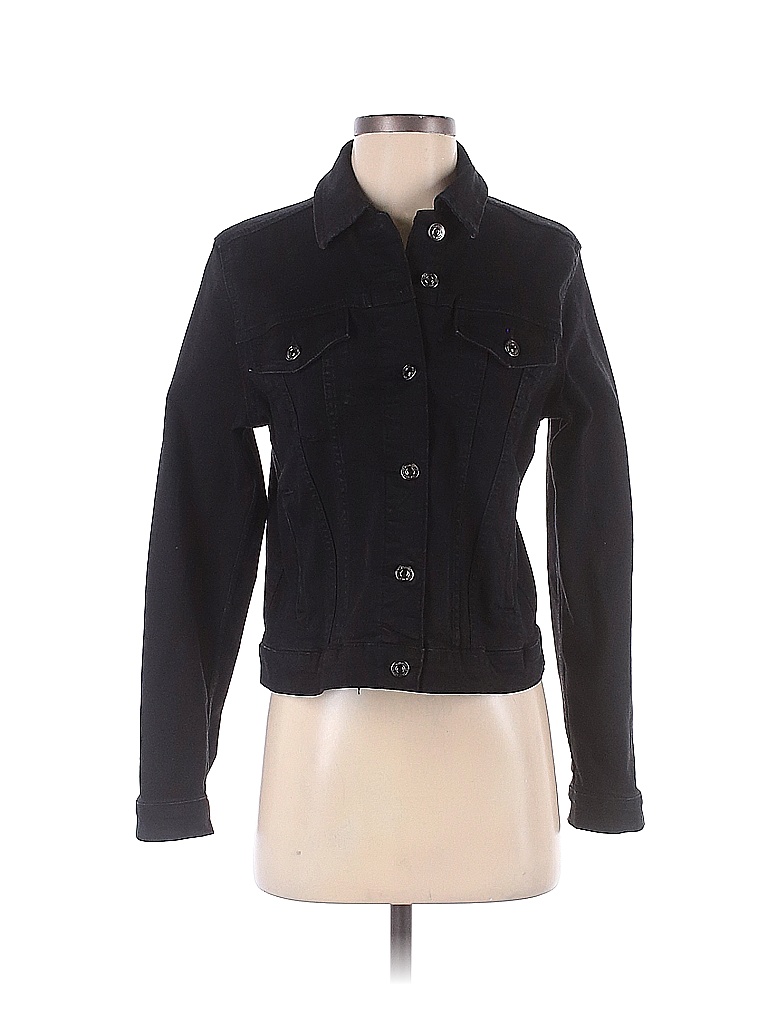 MNG Solid Black Denim Jacket Size S - 68% off | thredUP