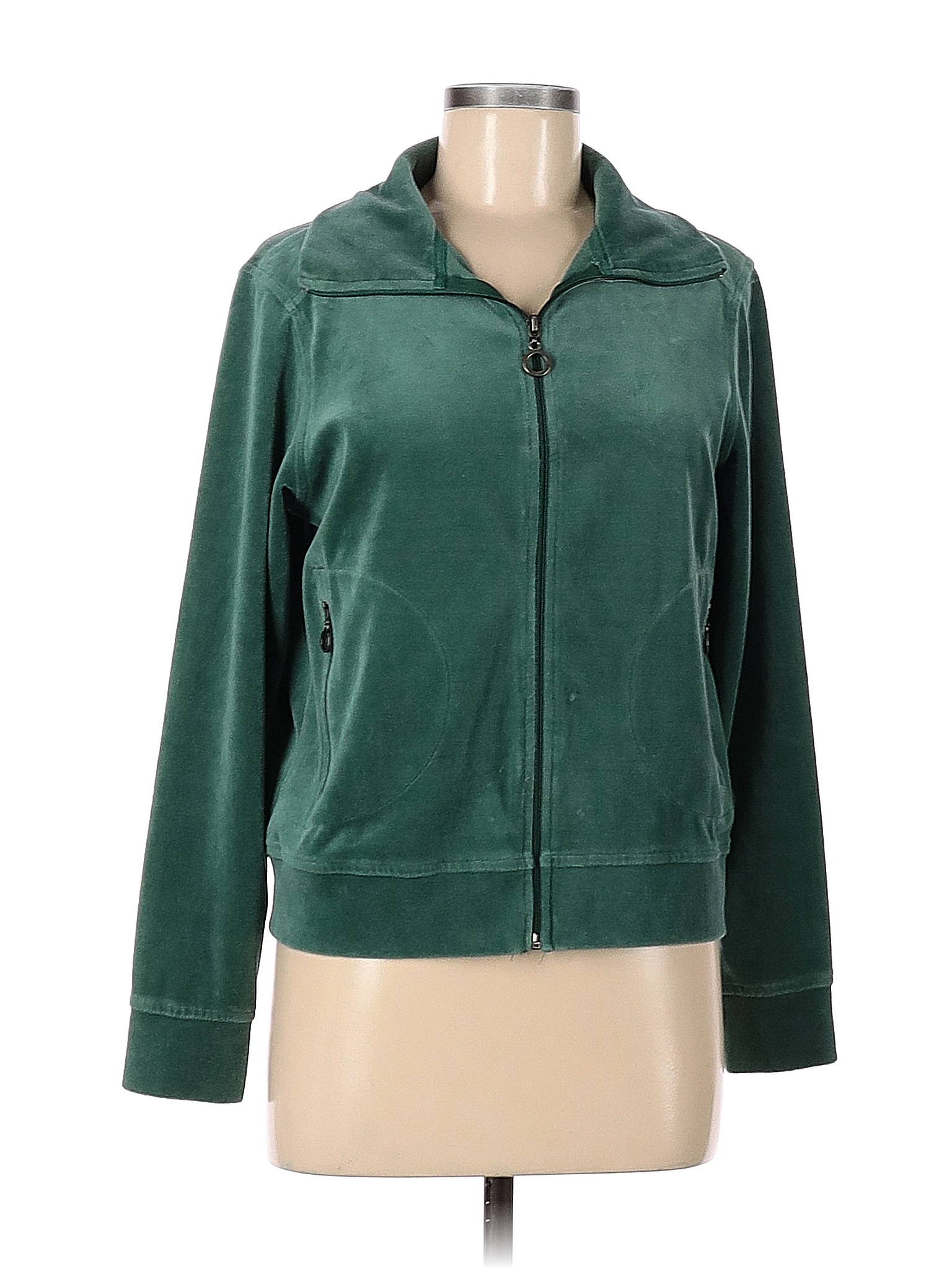 Fuda Solid Green Track Jacket Size M - 73% off | thredUP