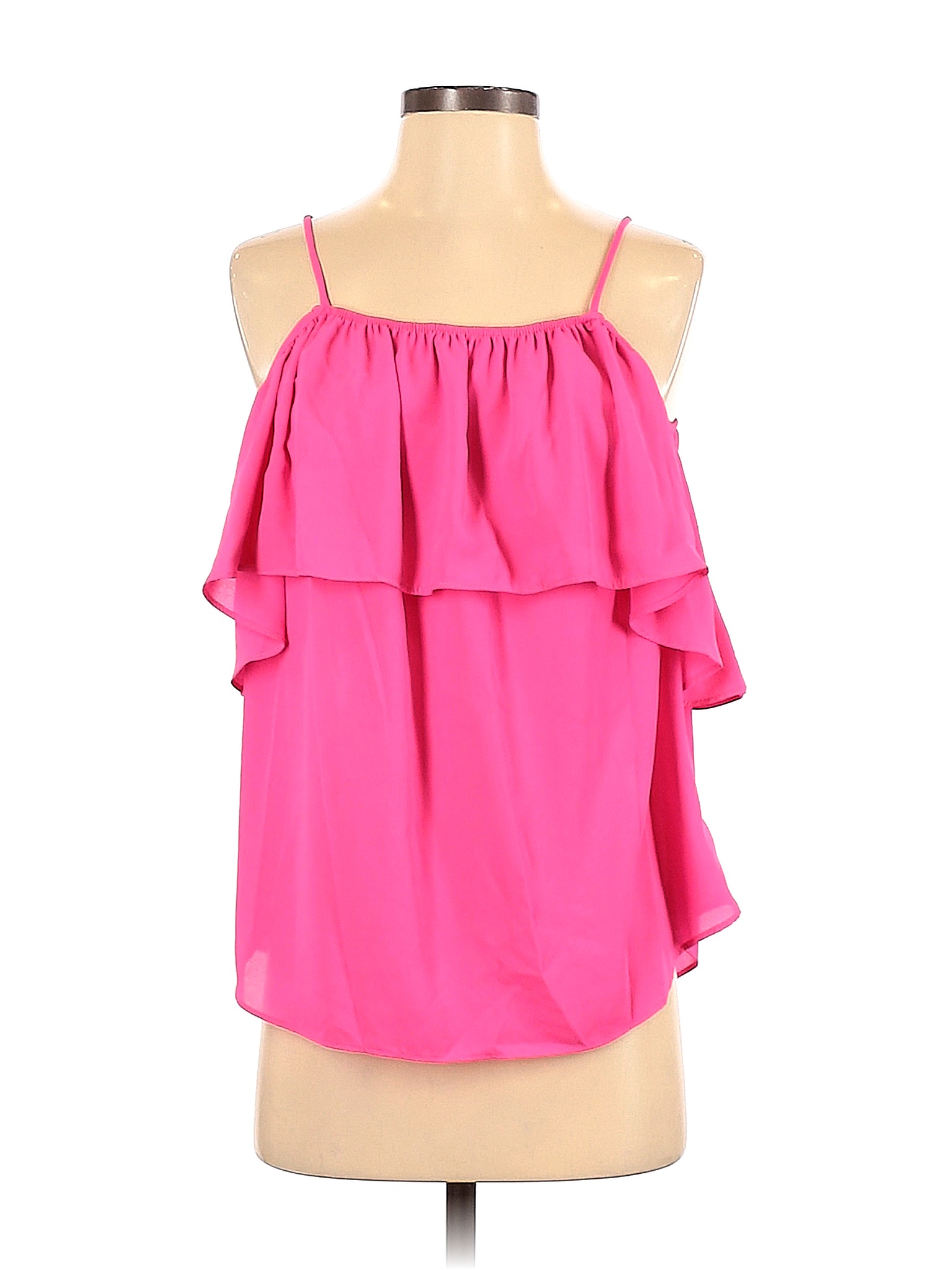 Blue Rain 100 Polyester Pink Short Sleeve Blouse Size S 57 Off