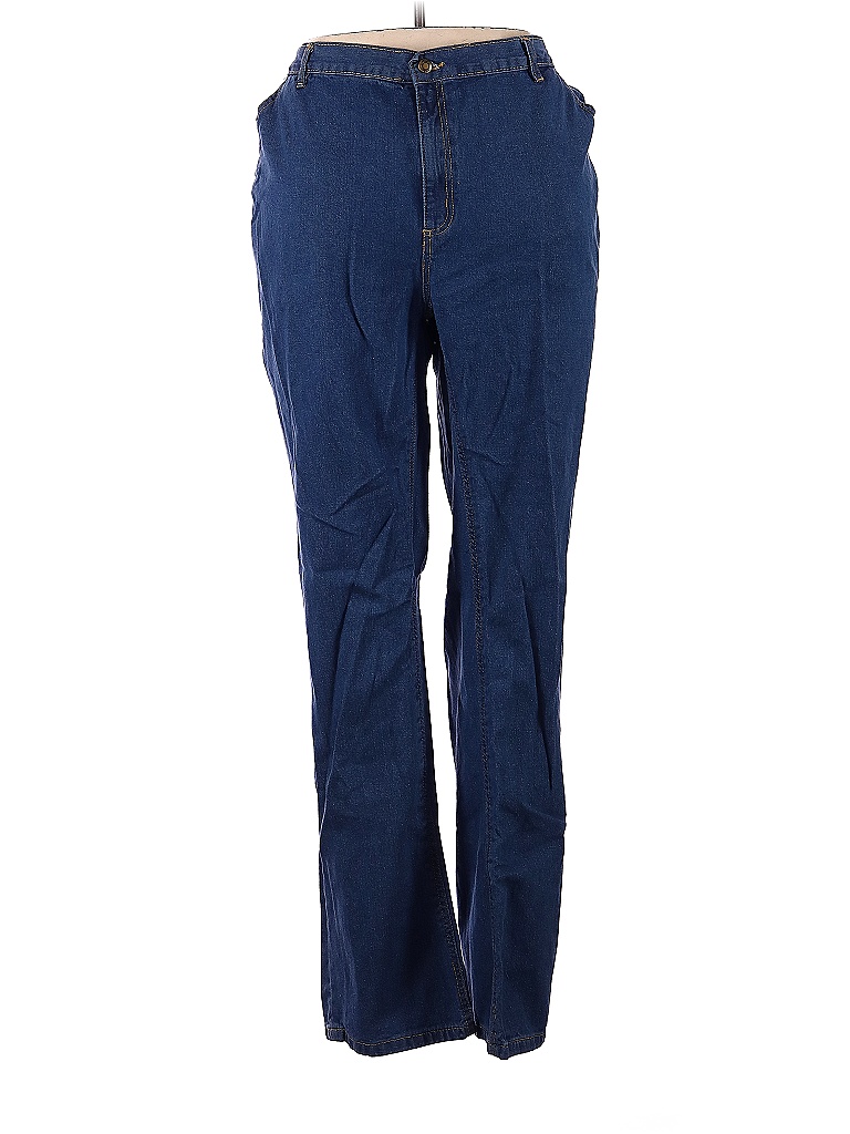 Woman Within 100% Cotton Solid Blue Jeans Size 22 (Plus) - 73% off ...