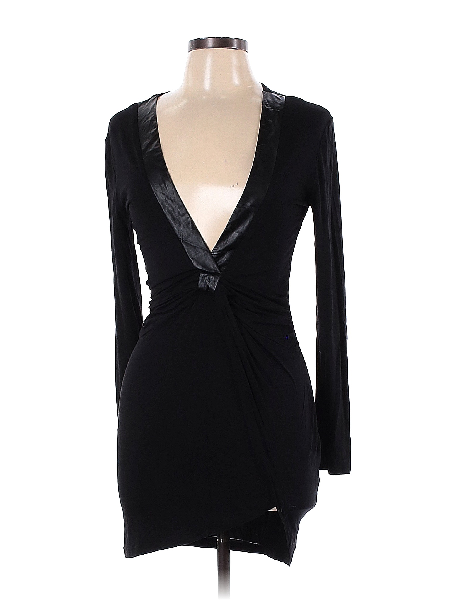 Sheinside 100% Rayon Solid Black Long Sleeve Top Size L - 68% off | thredUP