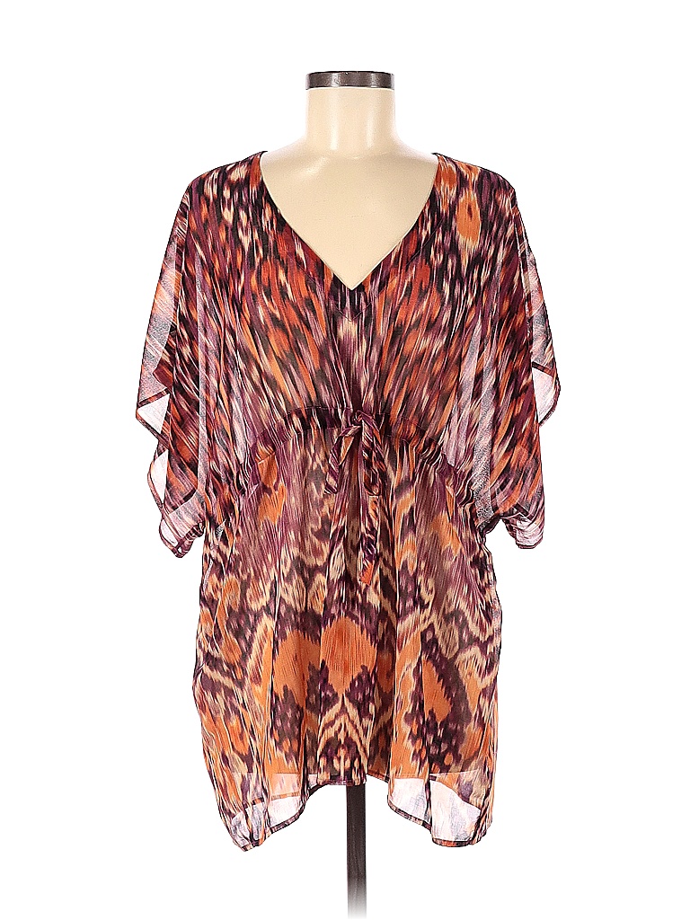 Cabi 100 Polyester Purple Short Sleeve Blouse Size M 88 Off Thredup