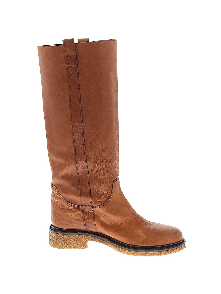 BOEMOS Solid Brown Tan Boots Size 37 (EU) - 65% off | thredUP