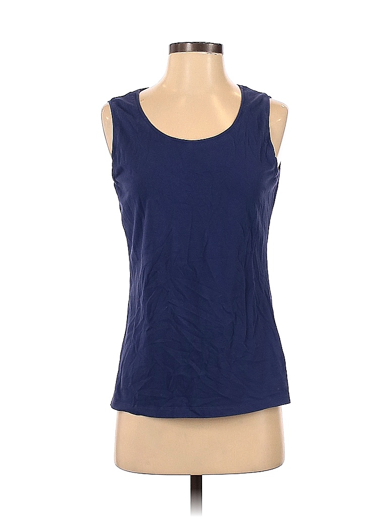 Appleseeds Solid Blue Tank Top Size S - 61% off | thredUP