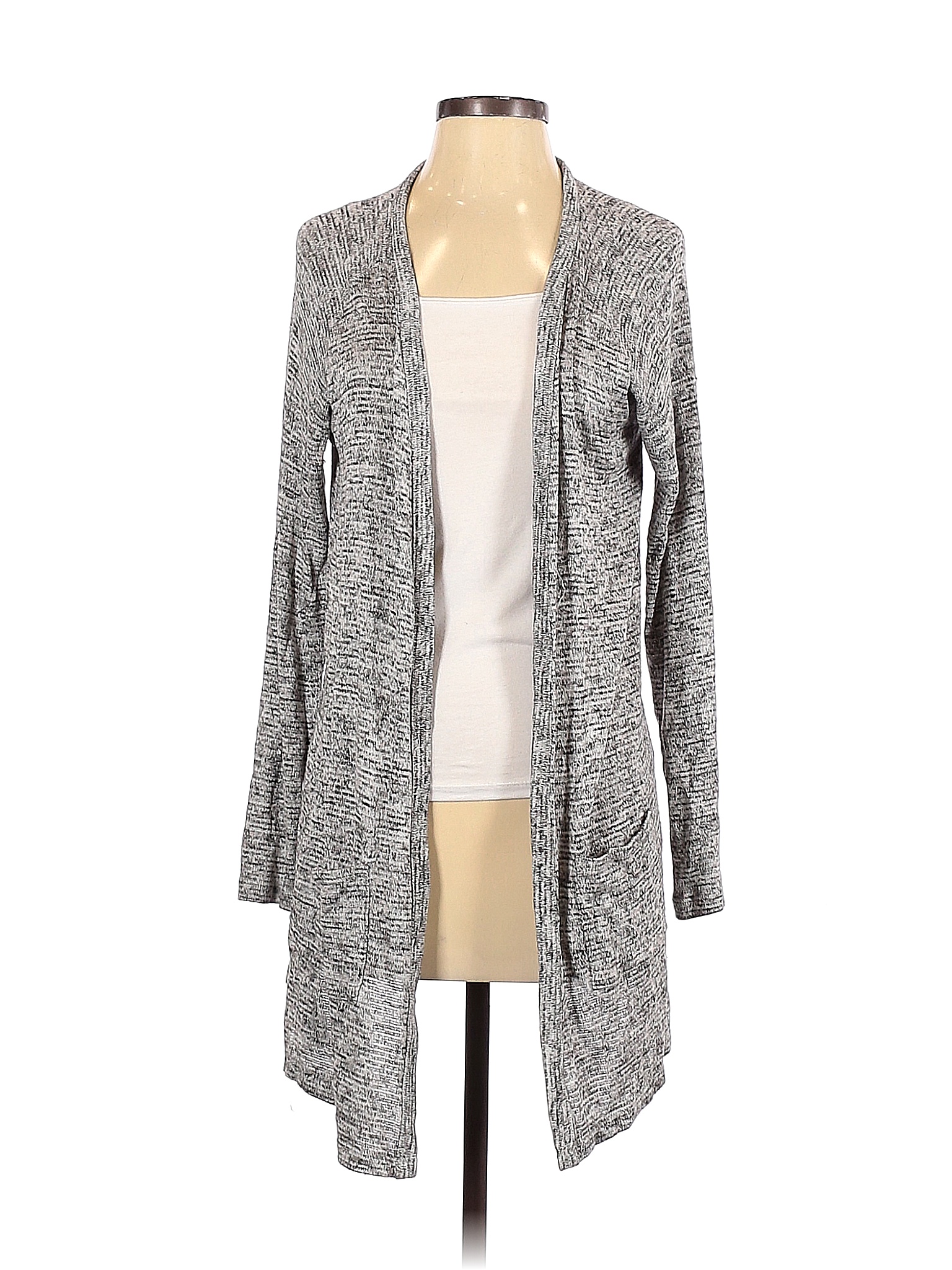 Faded Glory Color Block Marled Gray Cardigan Size S - 70% off | ThredUp