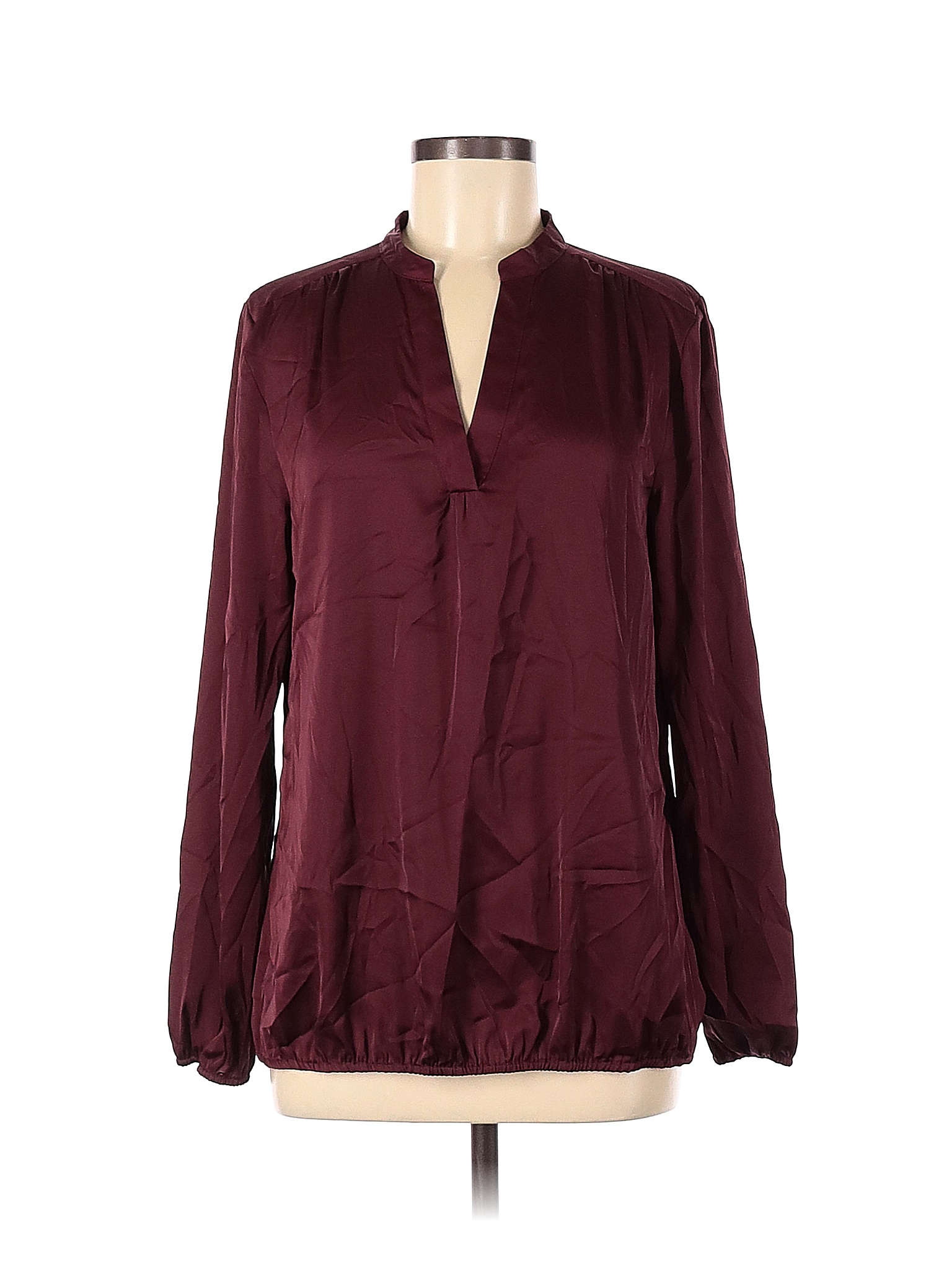 dip Solid Maroon Burgundy Long Sleeve Top Size M - 68% off | thredUP