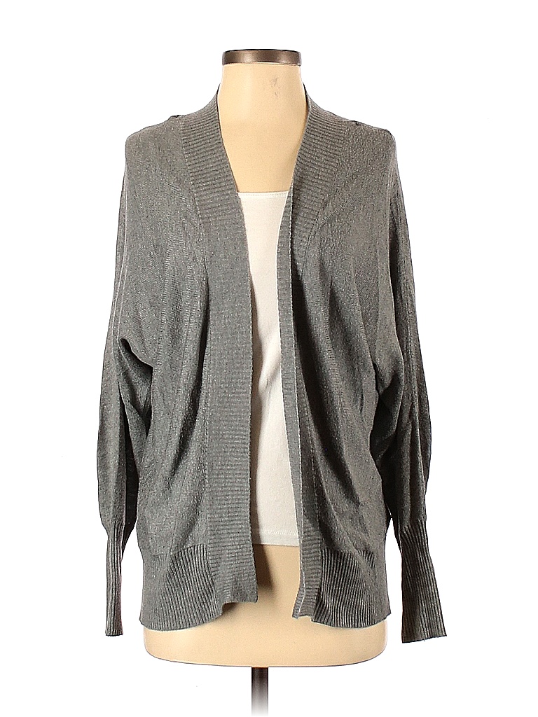 Dex Solid Gray Cardigan Size S - 86% off | thredUP
