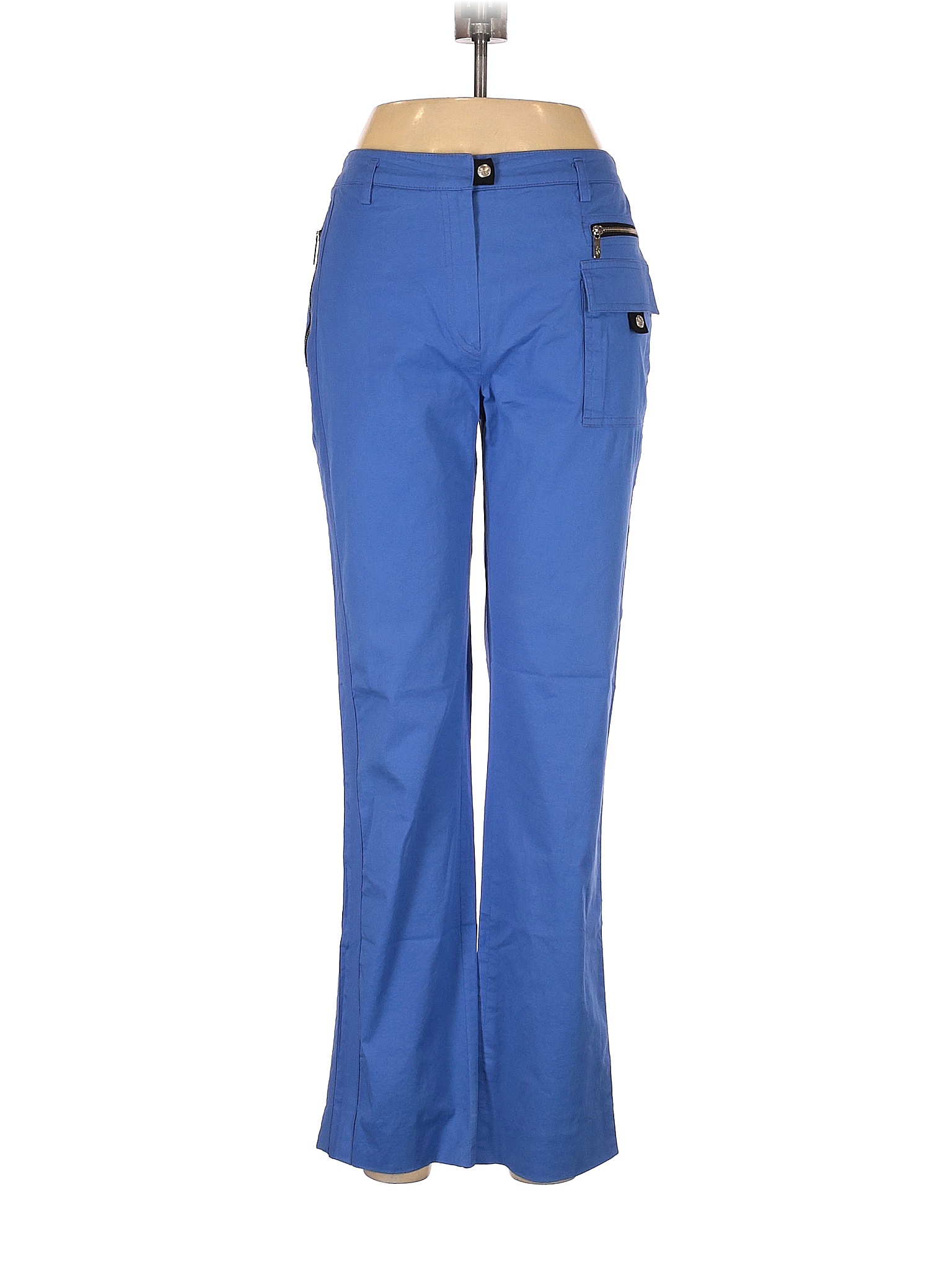 Walter Genuin Solid Blue Cargo Pants Size 6 - 70% off | thredUP